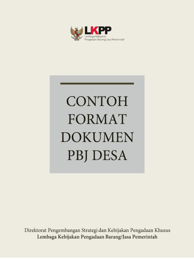 Contoh Format Dokumen Penyedia | PDF
