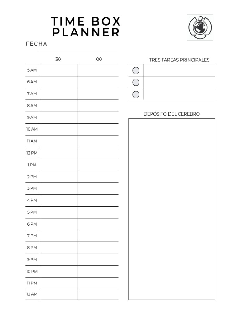 Time Box Planner - Letter PDF | PDF