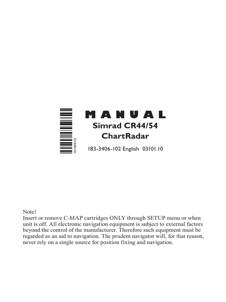 CR44 CR54 ChartRadar Manual | PDF | Menu (Computing) | Radar