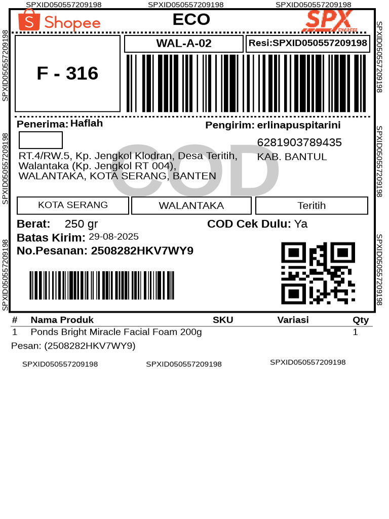 Label Pengiriman 21 | PDF