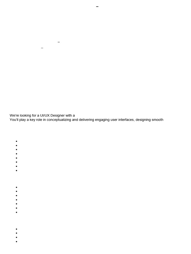 JD UI-UX Designer Creative Frenzy-Noida | PDF | User Interface | Design