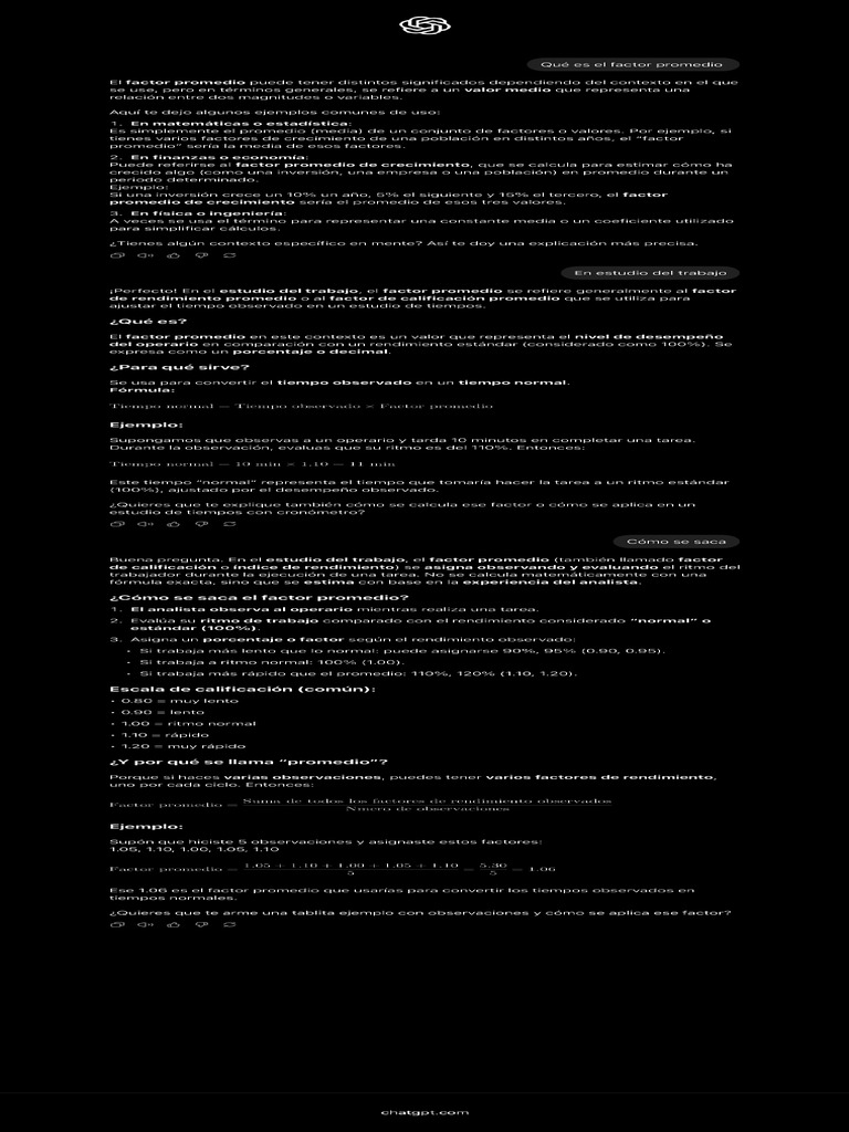 Qué Es El Factor Promedio | PDF