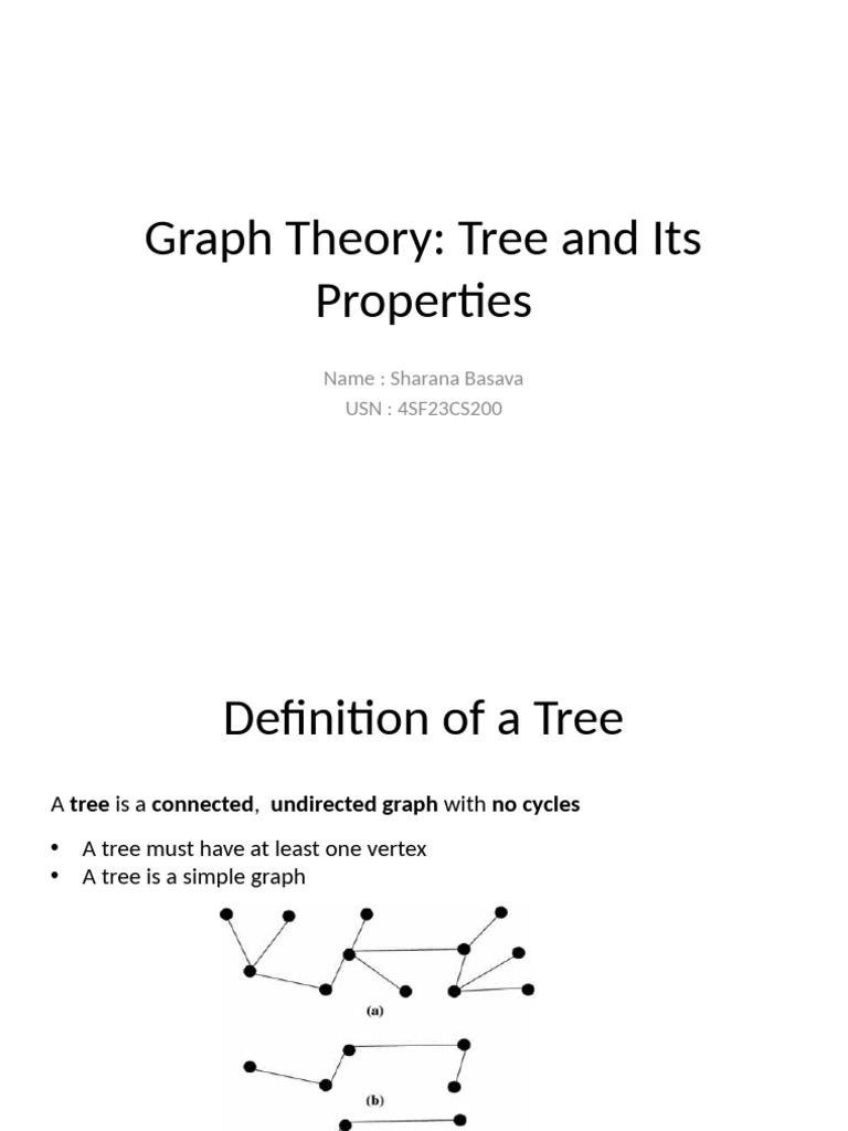 Tree Properties Graph Theory-2 | PDF | Electrical Network | Vertex ...