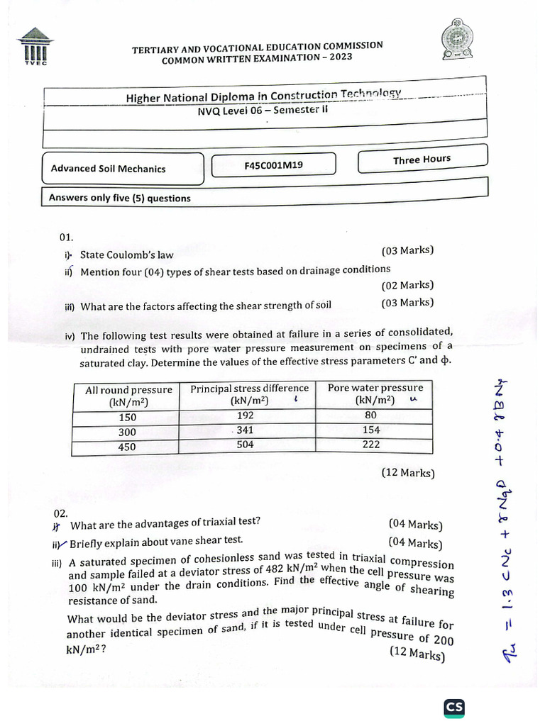 Advanced Soil Mechanics Sem2 | PDF