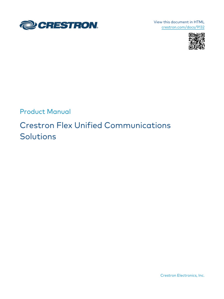 Crestron Flex | PDF | Hdmi | Camera