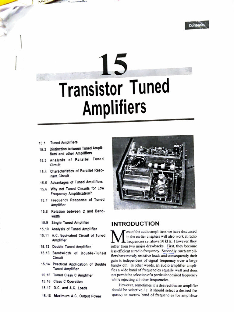 Tuned Amplifiers | PDF | Amplifier | Inductor