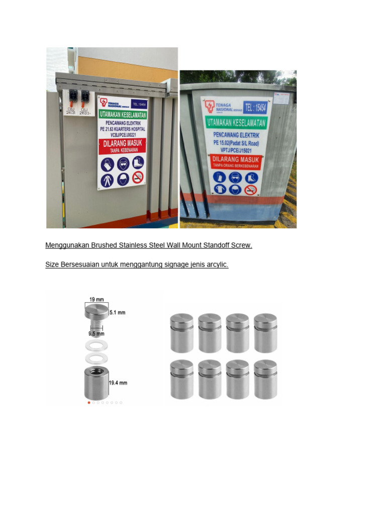 Cara Pemasangan Signage Pencawang (1) - 2 | PDF