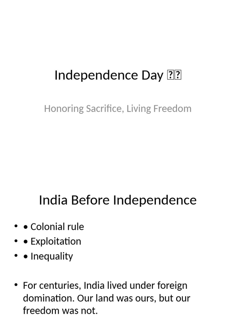 India's Journey to Independence Day | PDF