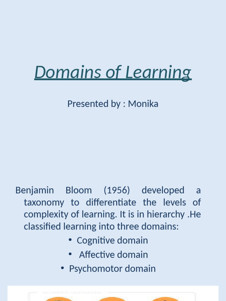 Domains of Learning MP | PDF | Learning | Affect (Psychology)