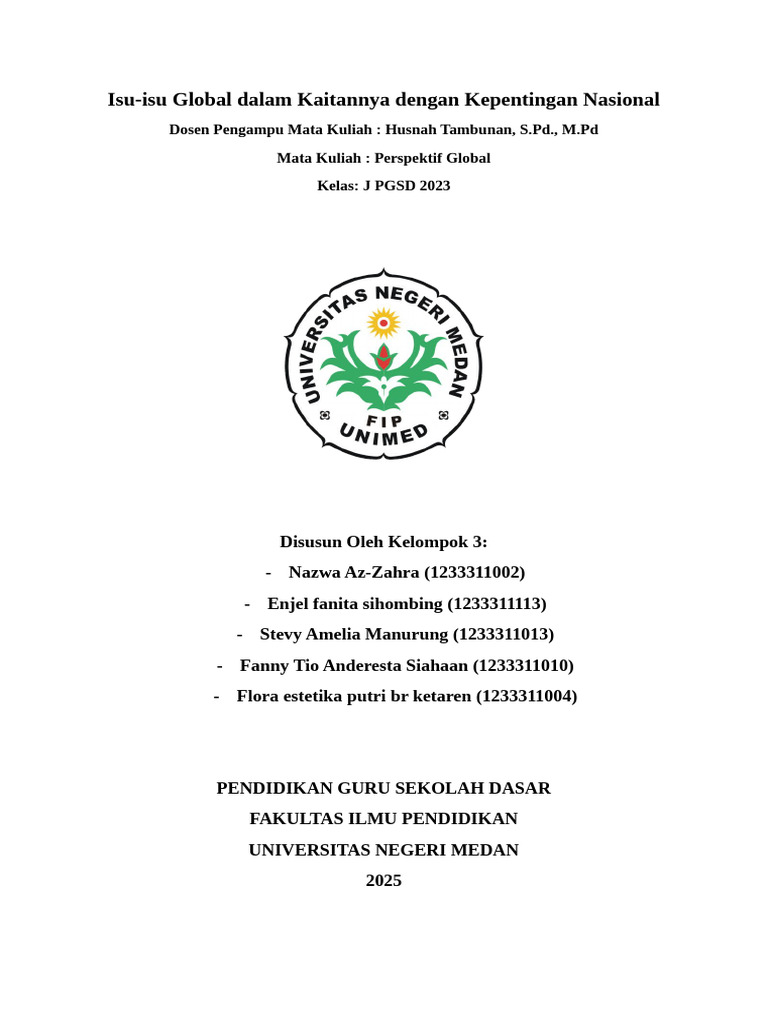 Isu Global dan Kepentingan Nasional Indonesia | PDF