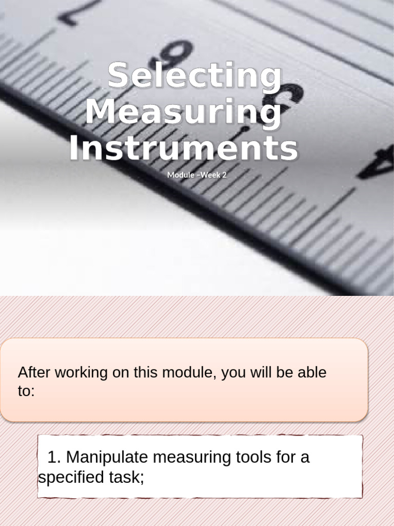MODULE 2 - Selecting Measuring Instruments | PDF | Angle | Length