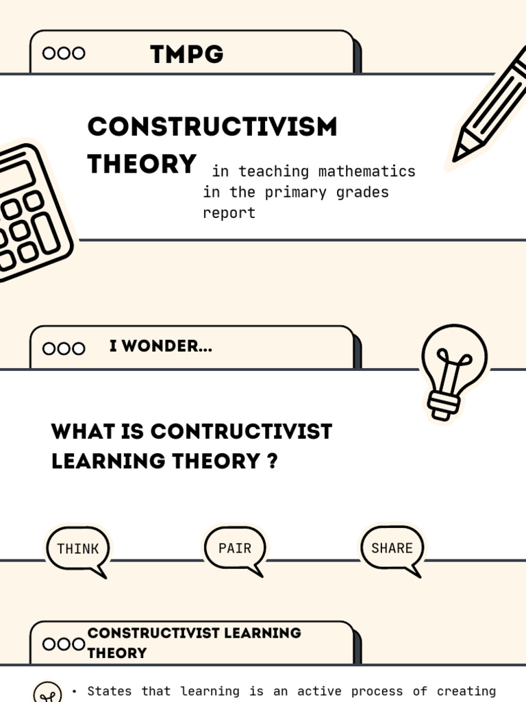 Constructivist Learning in Primary Math | PDF | Constructivism ...