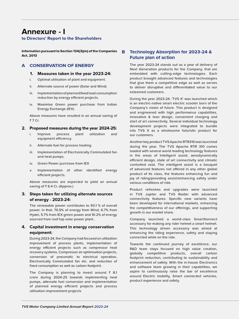 Annexures to Directors Report | PDF | Sustainable Energy | Efficient Energy Use