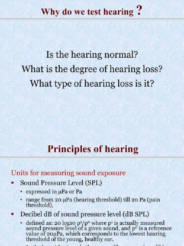 Hearing Tests | PDF