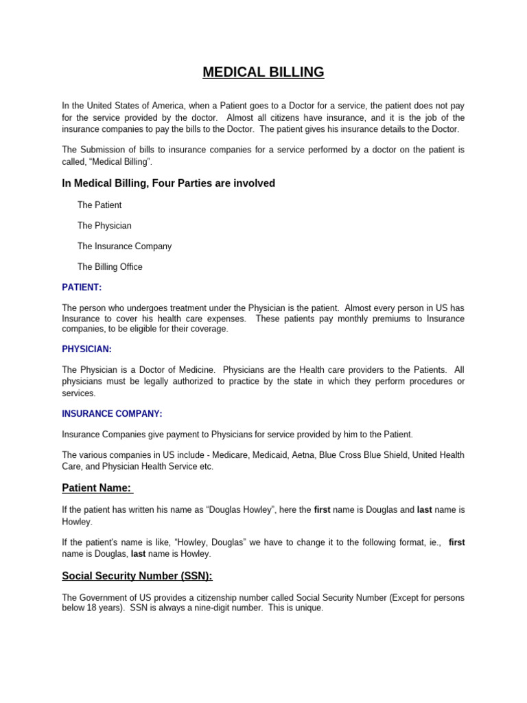 Billing Manual | PDF | Health Maintenance Organization | Medicare ...