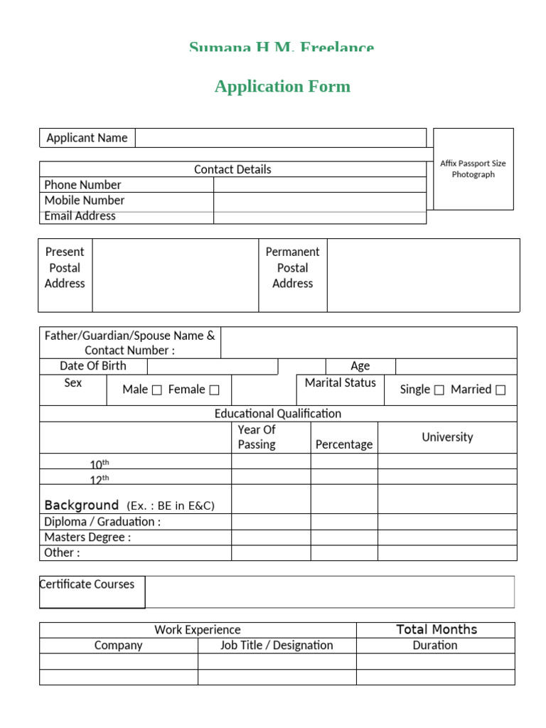 A - Consultancy or Freelance HR Application Form - New 4 - Updated Word ...