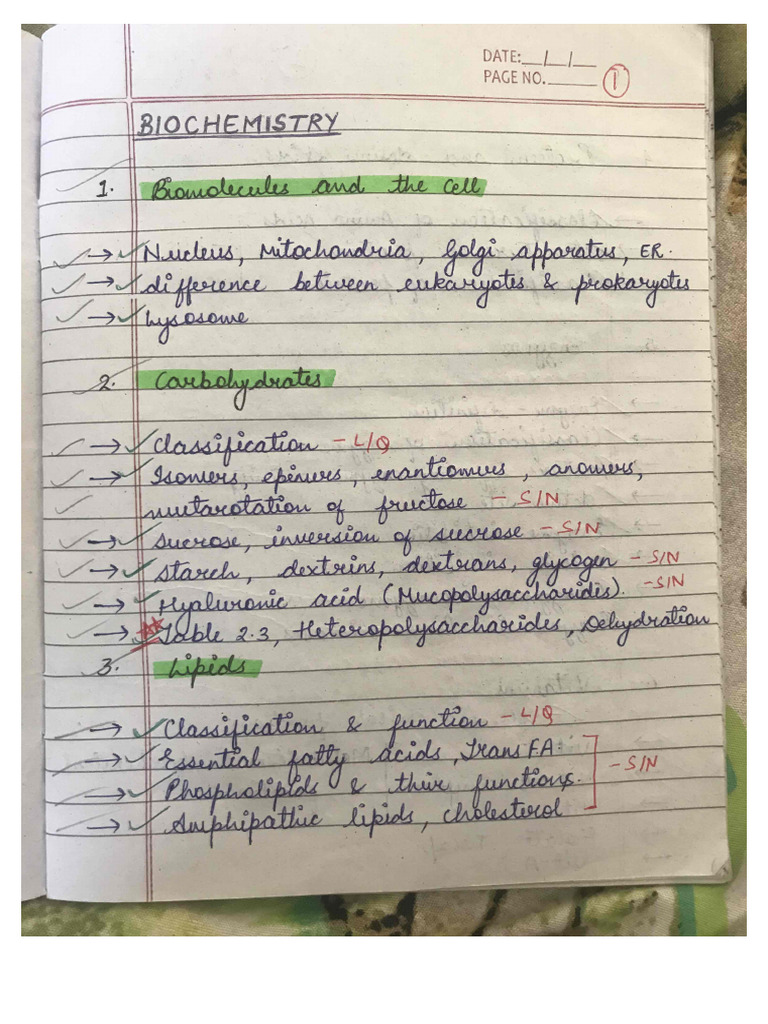 Biochemistry Importants | PDF