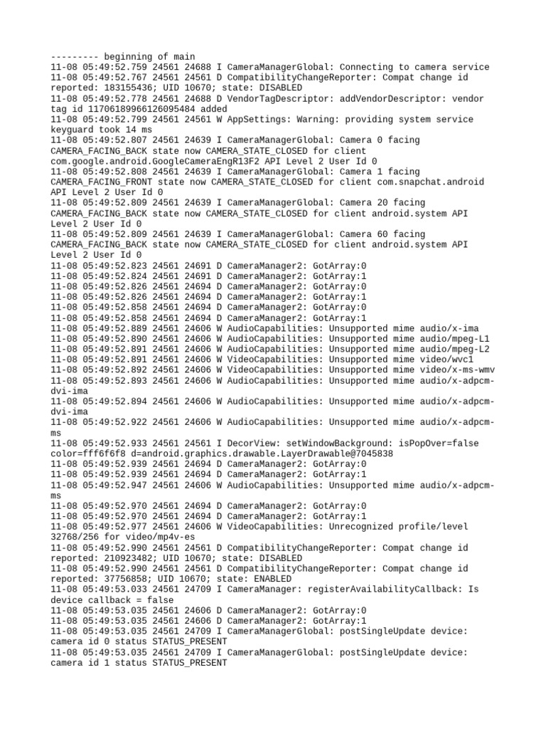Log Cat 1731025192521 | PDF | Operating System Technology | Computer Programming