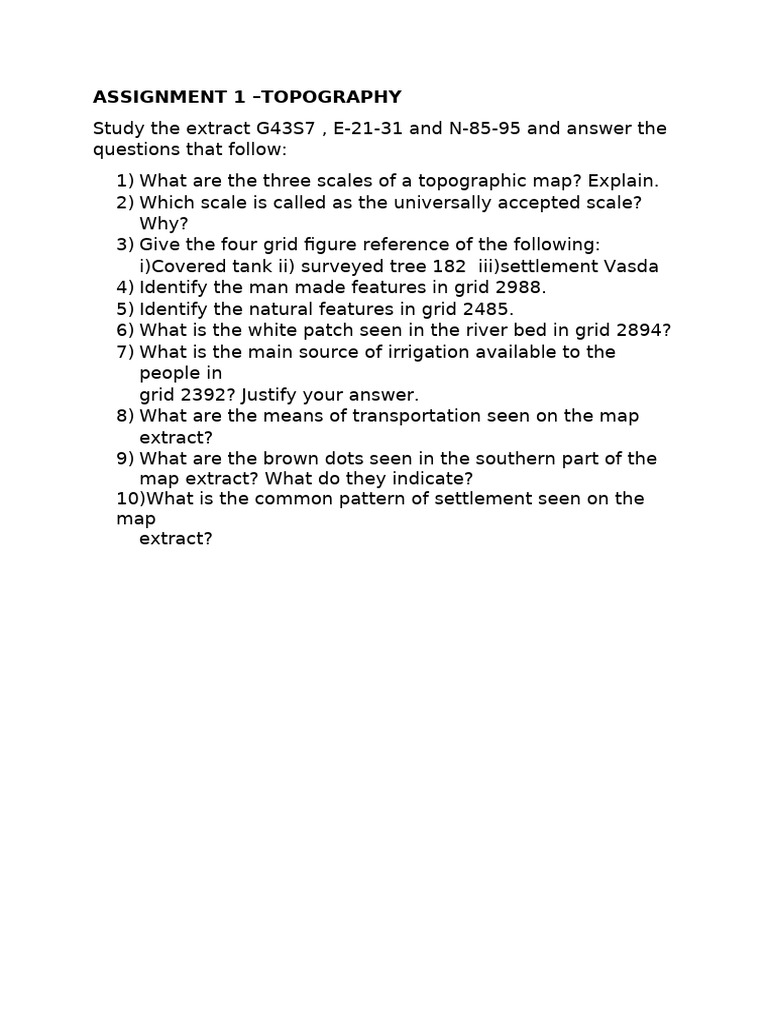 Topography Assignment 1 1719148899 | PDF