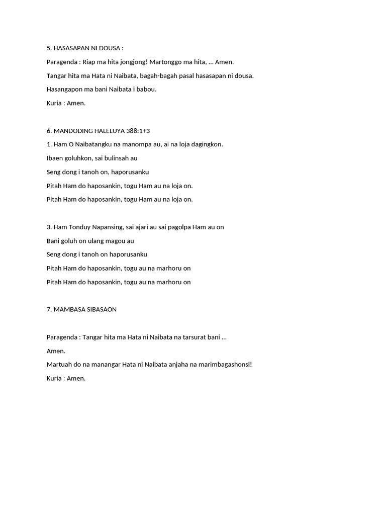 Hasasapan ni Dousa: Religious Texts | PDF