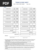Table Tennis Score Sheet | PDF