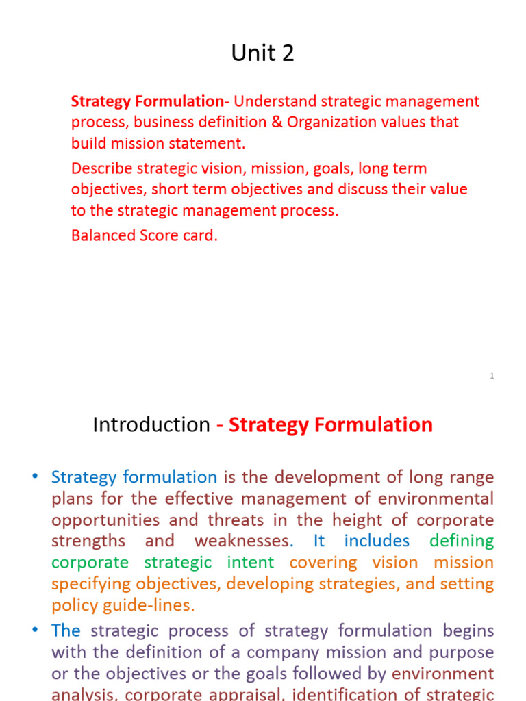 Module 2 Corporate Strategy | PDF | Goal | Strategic Management