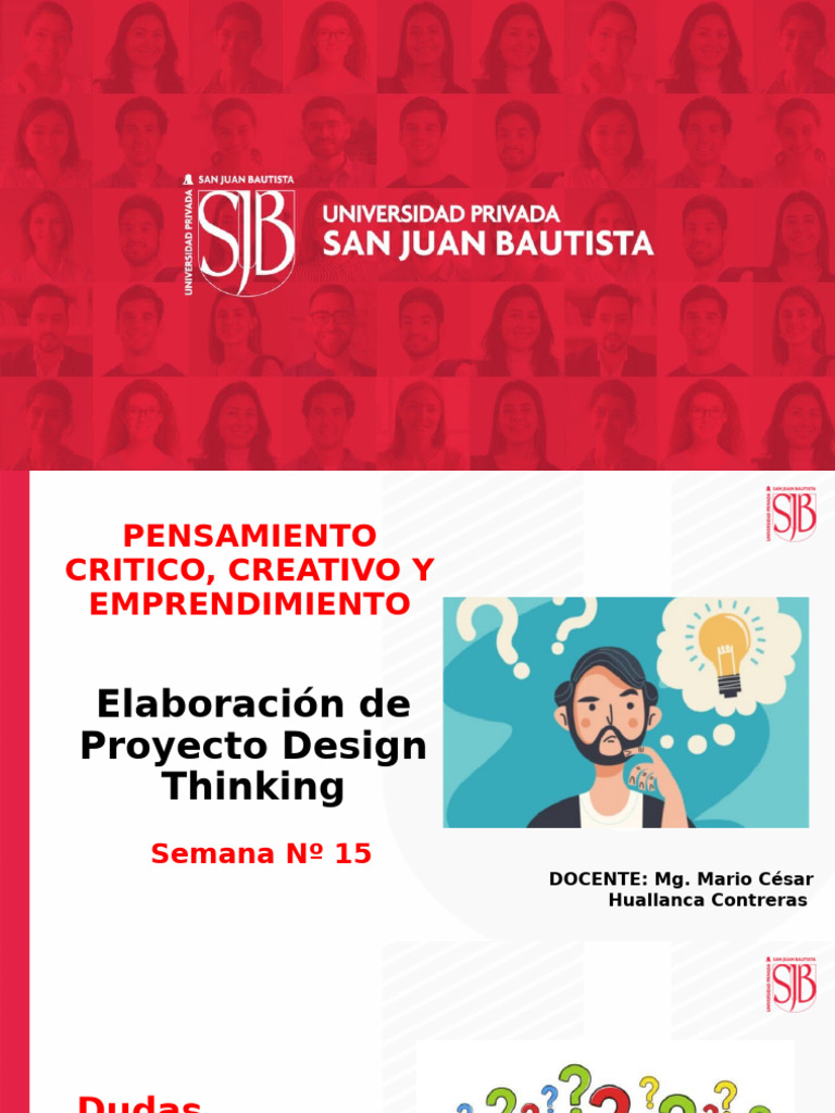 SEMANA 15 - Elaboración de Proyecto Design_ Thinking | PDF | El ...