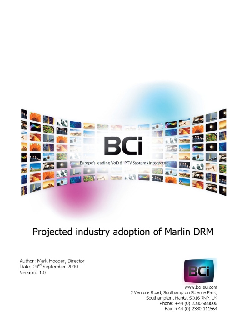 Marlin DRM White Paper | PDF | Digital Rights Management | Iptv