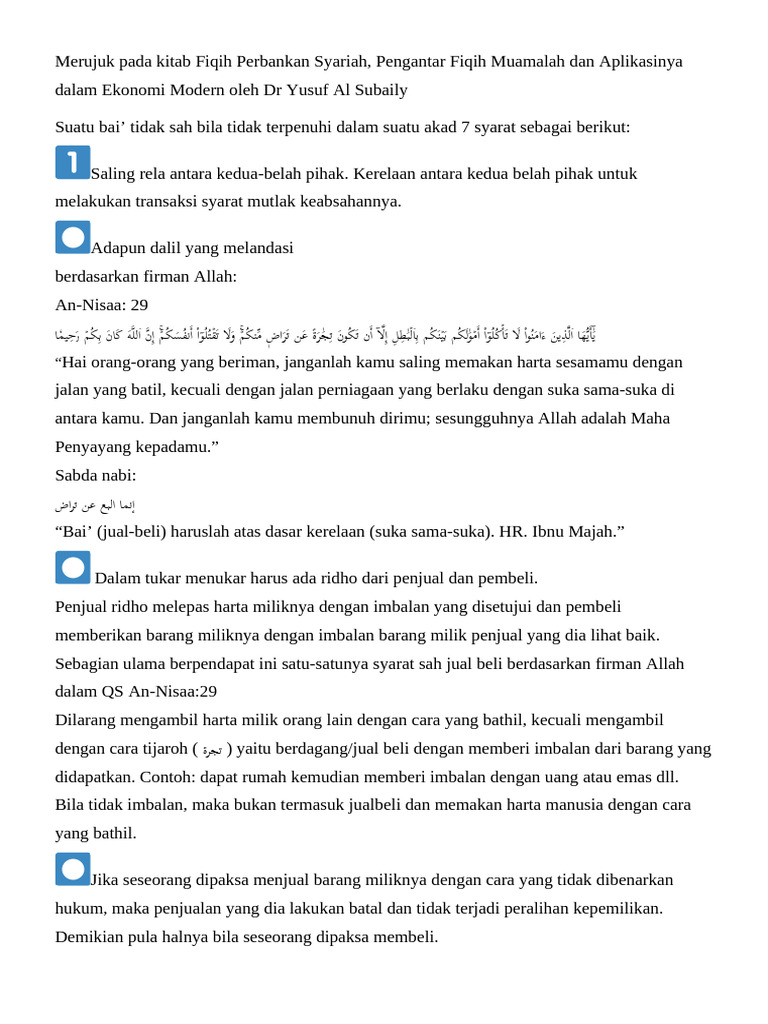 Syarat Sah Jual Beli dalam Islam | PDF