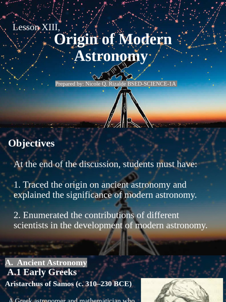 Evolution of Modern Astronomy | PDF | Heliocentrism | Solar System