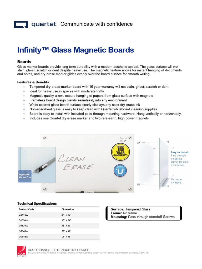 Datasheet-Infinity Glass Boards | PDF