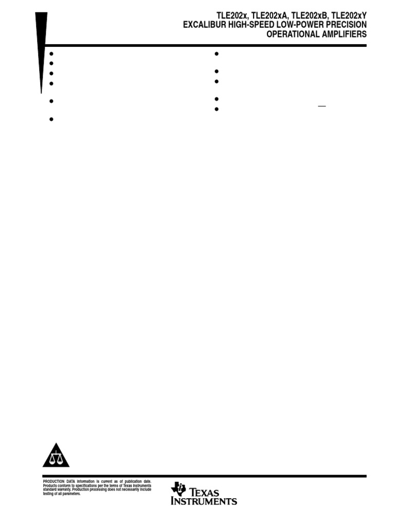 TLE2021B Data Sheets | PDF | Amplifier | Electronics