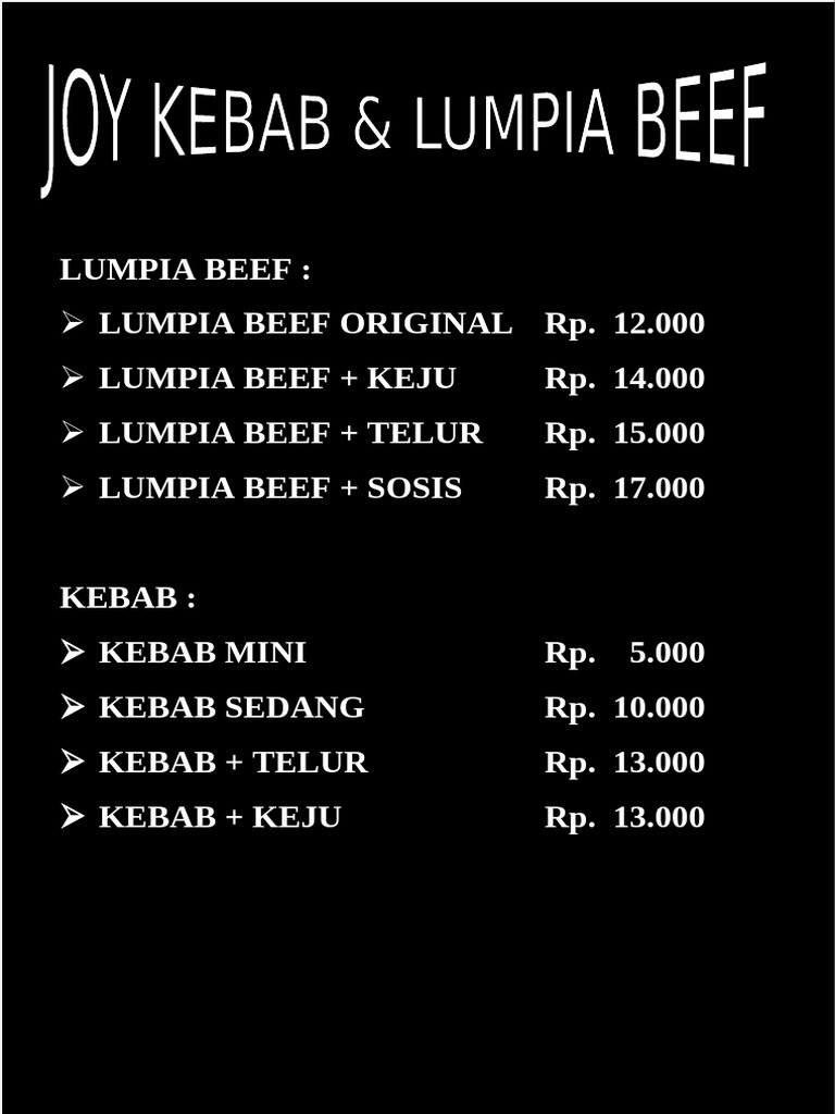 Lumpia Beef | PDF