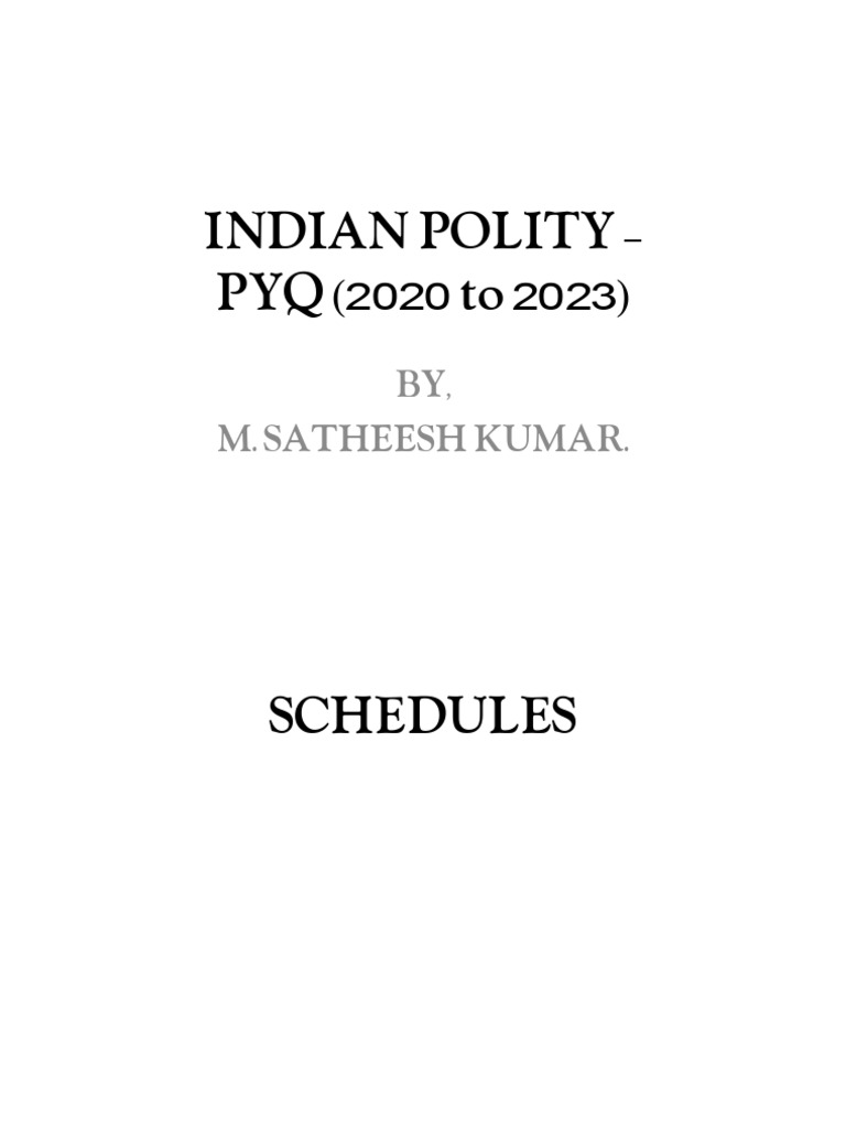 23 Schedules | PDF