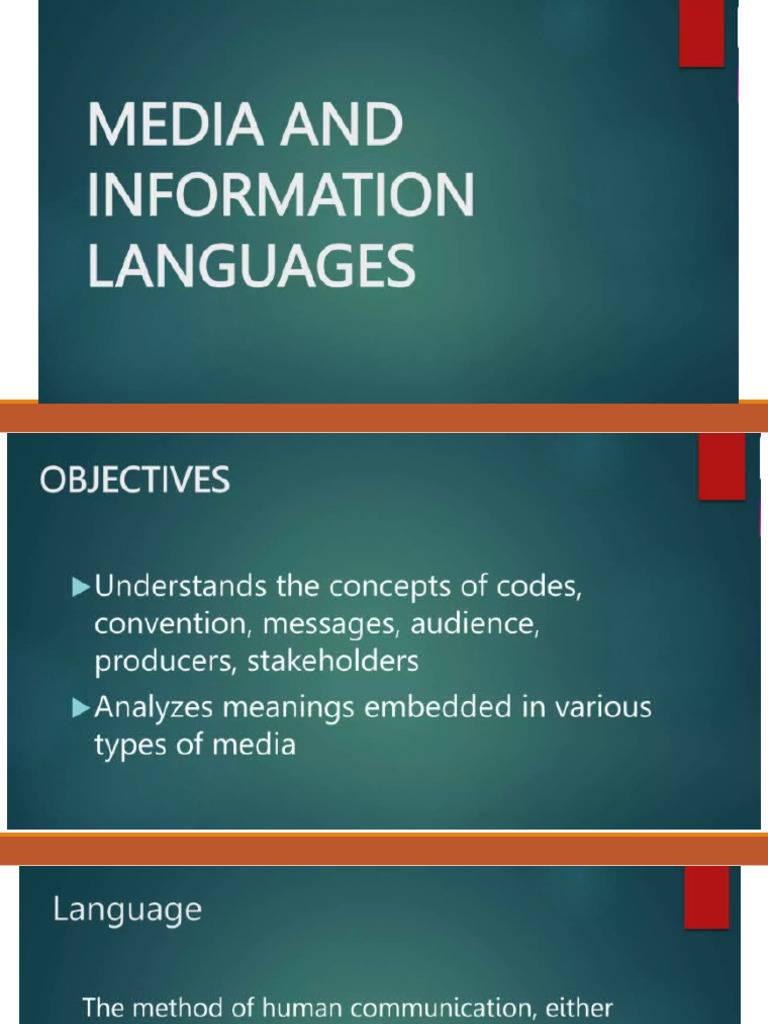 Media Languages | PDF