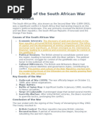 South African War 1899 1902 Essay | PDF | Second Boer War | British Empire