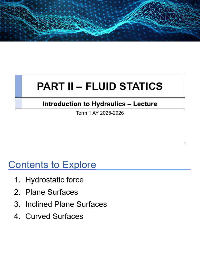 Fluid Statics: Hydrostatic Forces Explained | PDF | Pressure | Force