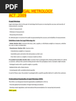Legal Metrology Act, 2009 | PDF | Metrology | Quantity