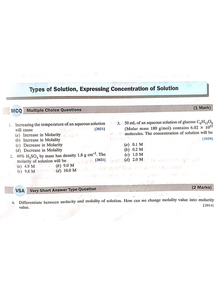 PYQ Chapter Solutions | PDF