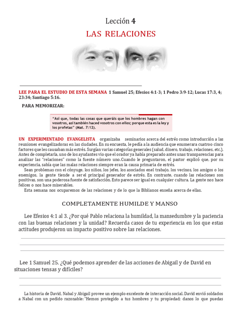 Lecc. 4 Las Relaciones | PDF | Perdón | Pecado