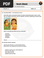Case Study Questions Class7 | PDF | Cellular Respiration | Digestion