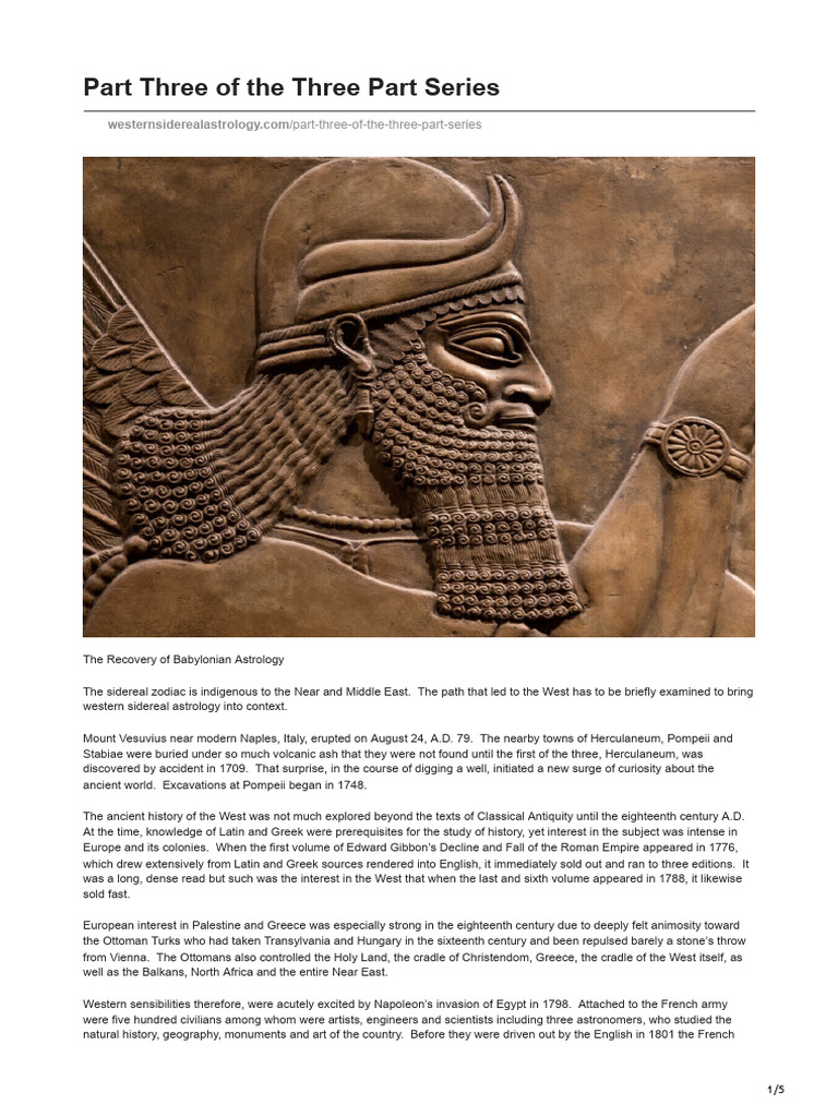 Part Three of The Three Part Series | PDF | Zodiac | Babylonia