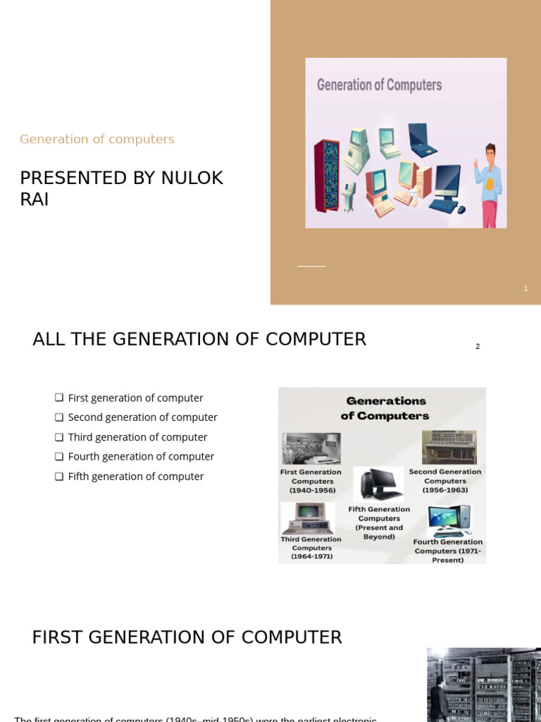 Overview of Computer Generations | PDF | Integrated Circuit | Very ...