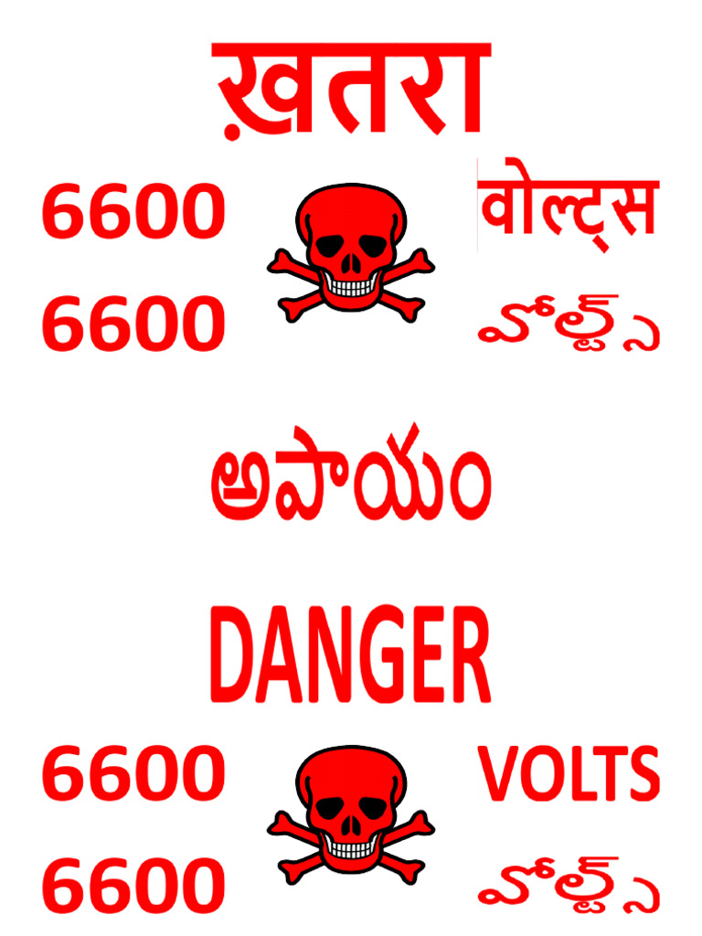 6.6KV & 33KV Danger Board | PDF