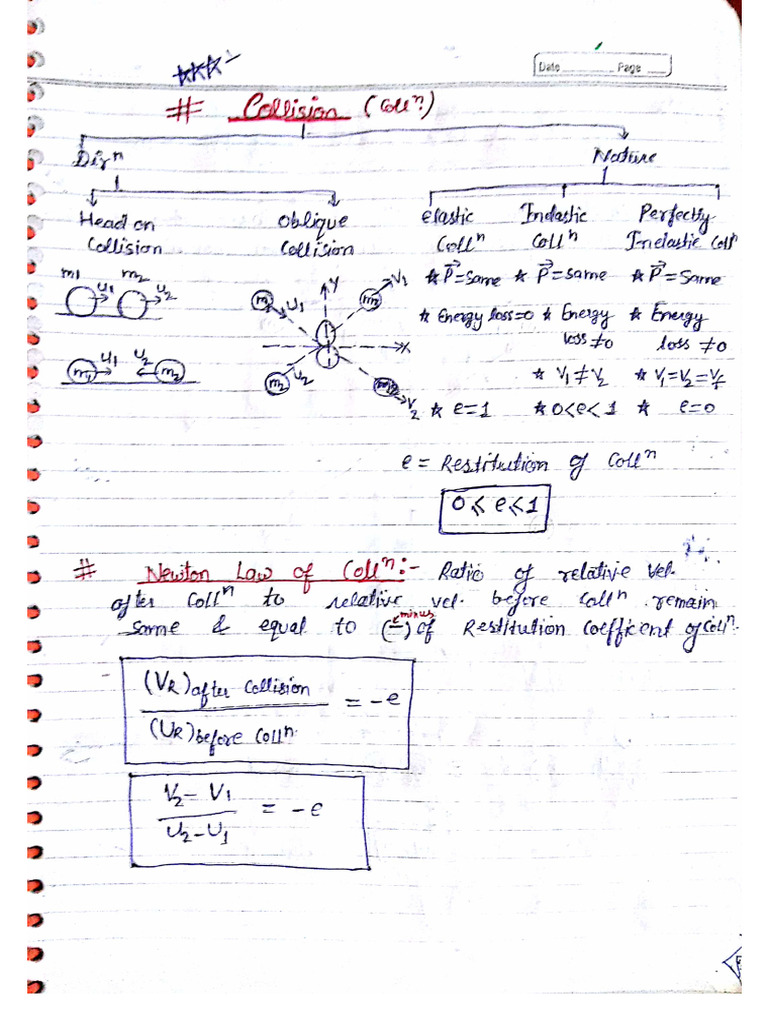Collision Notes Of Pmp Sir Lec Pdf