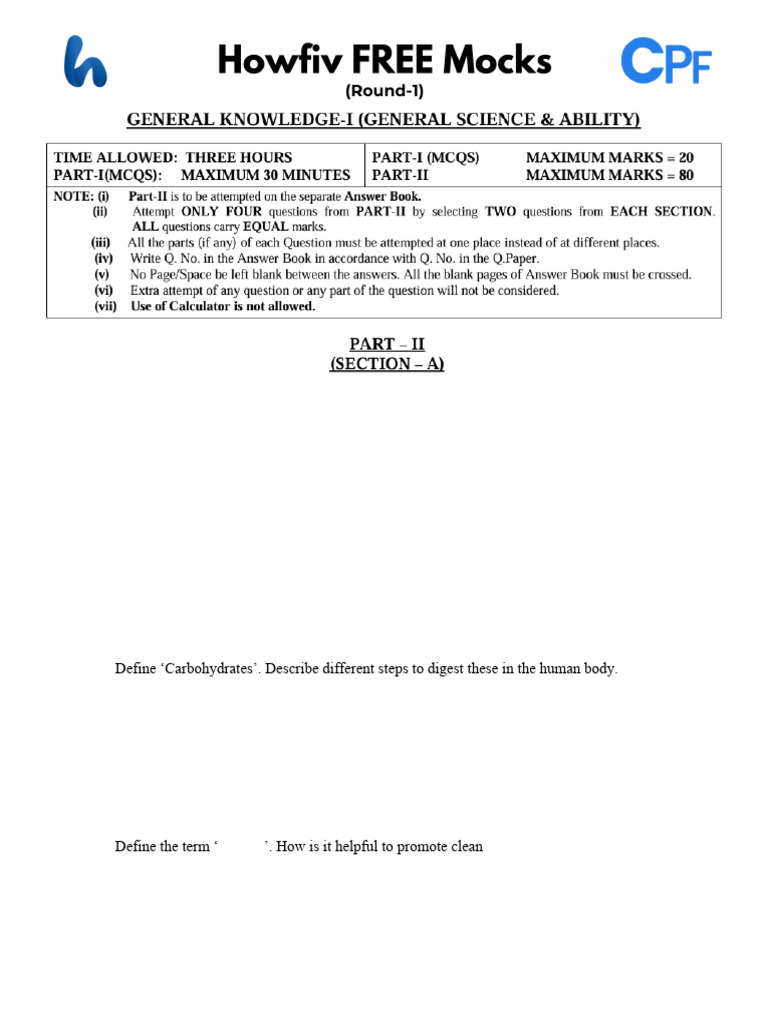 Mock-2 GSA | PDF | Length | Osi Model