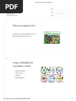 Cut and Paste Animals Where Do They Live Worksheet | PDF