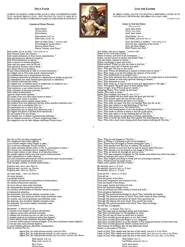 Our Father Prayer: Latin and English | PDF | Lord's Prayer | Christian ...