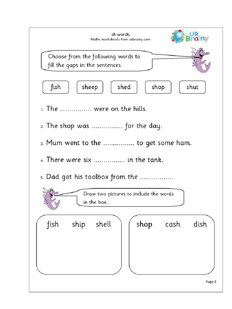 English Worksheet For Grade 1 | PDF