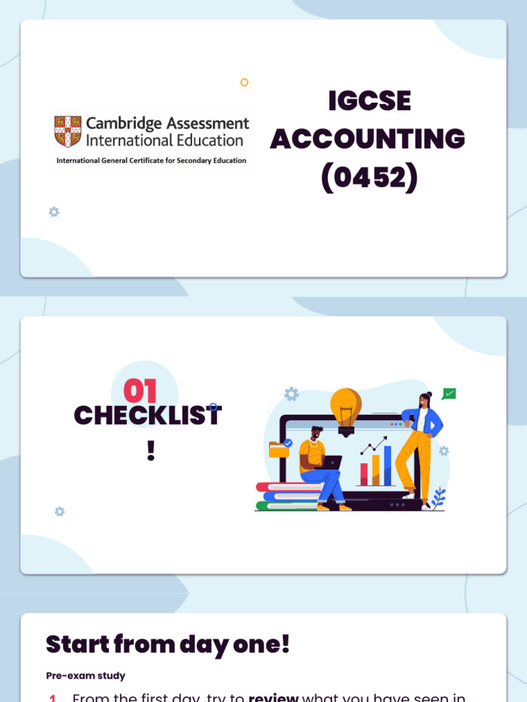 Igcse Accounting Tips and Reminders | PDF